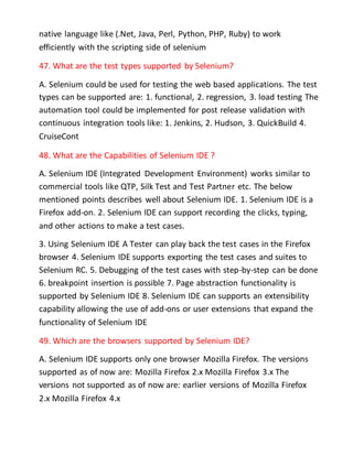 What is selenium | PDF