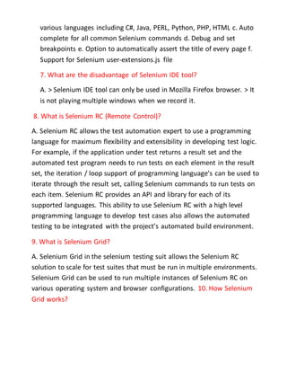 What is selenium | PDF