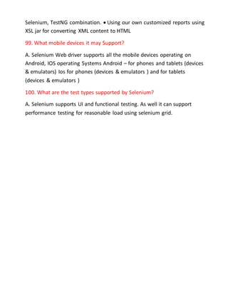 What is selenium | PDF