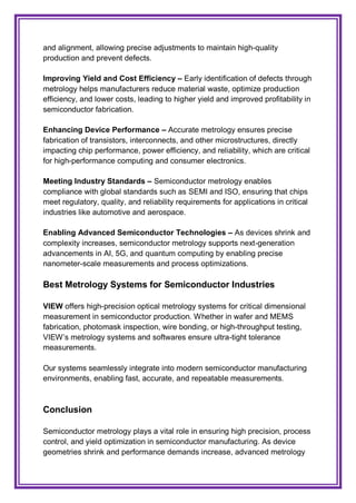 What is Semiconductor Metrology Types, Tools and Challenges | PDF