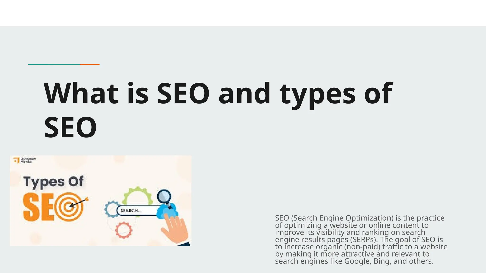 SEO and types of SEO.pptx -Tirupati Helps | PPTX | Search | Internet