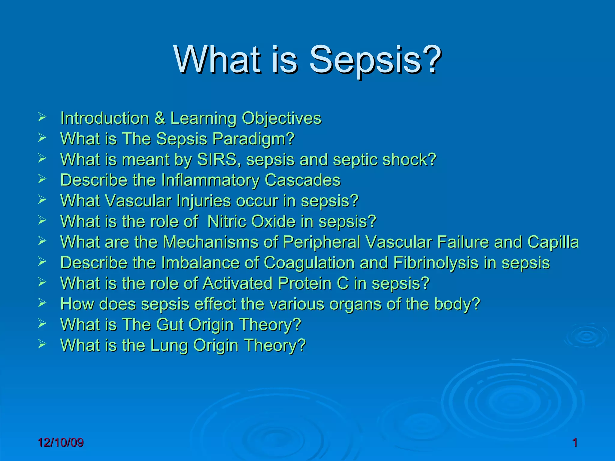 What Is Sepsis | PPT