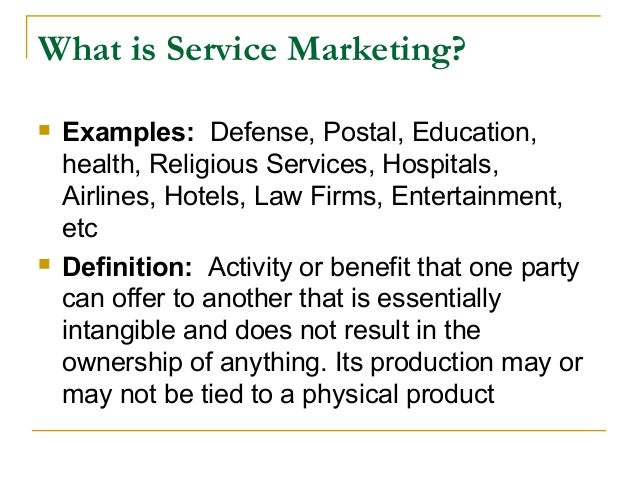 What is service marketing