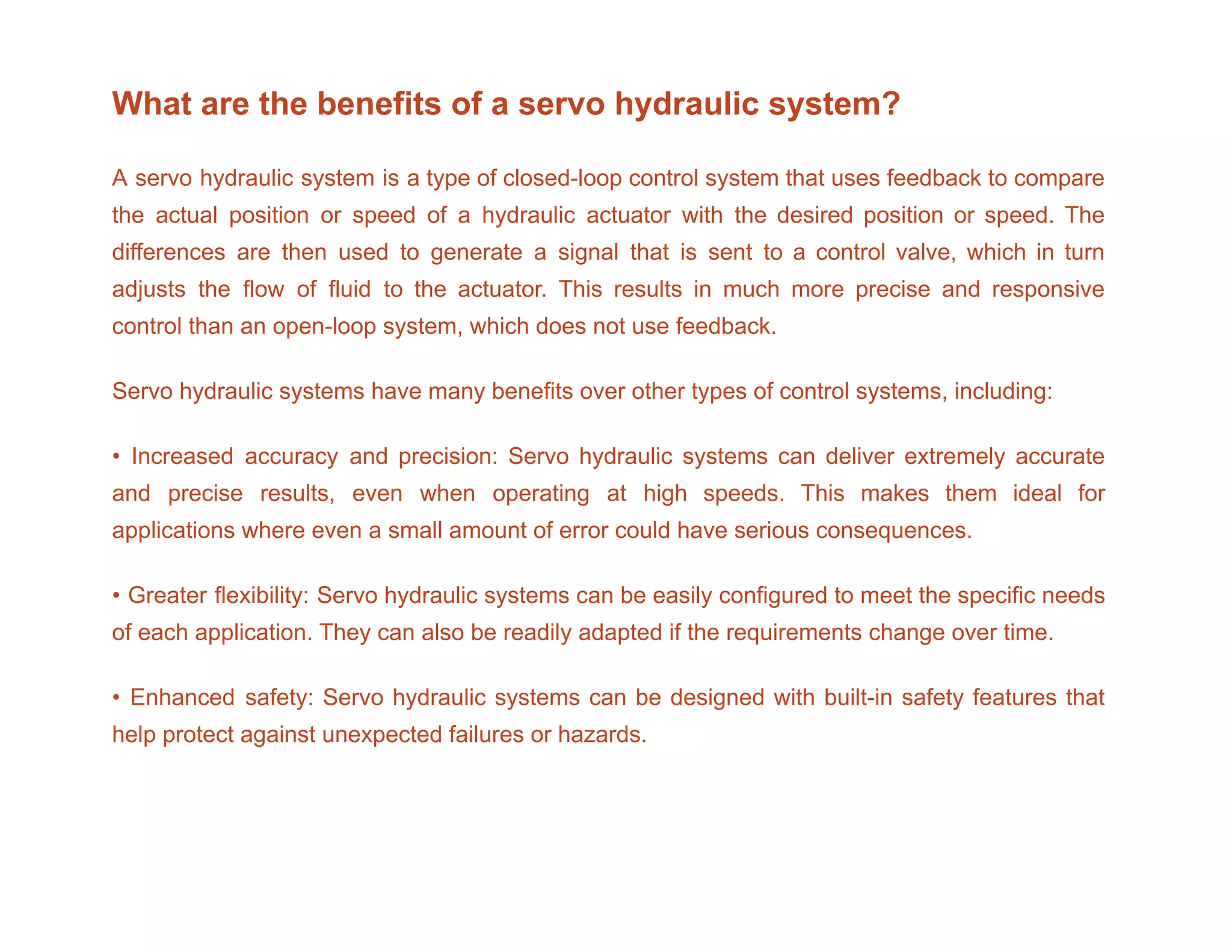 What Is Servo Hydraulic System | PDF