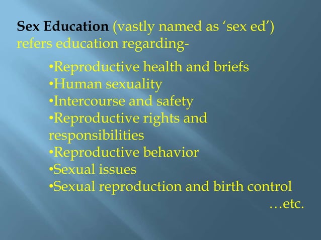 What is sex education | PPTX