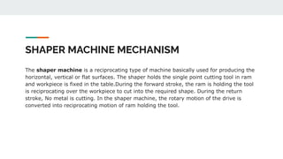 SHAPER MACHINE MECHANISM | PDF