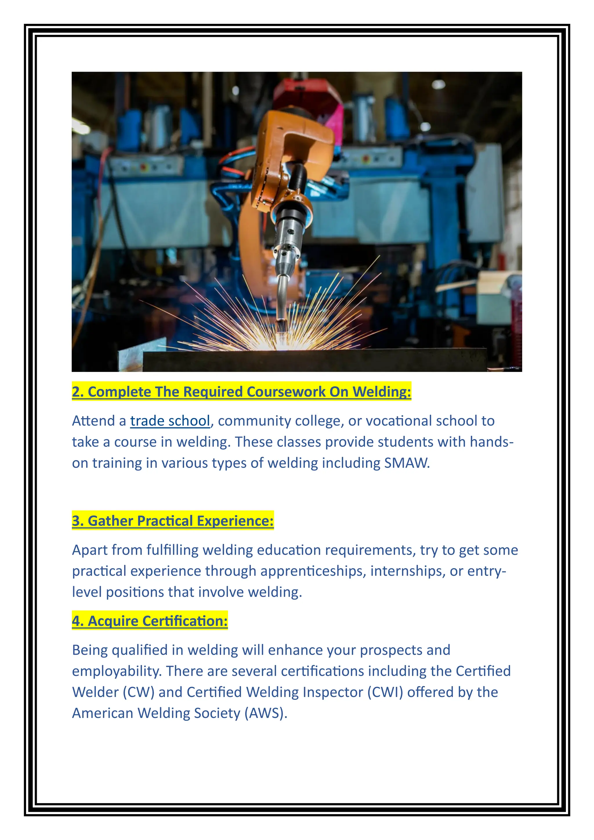 What Is Shielded Metal Arc Welding? How To Become An SMAW Technician | PDF