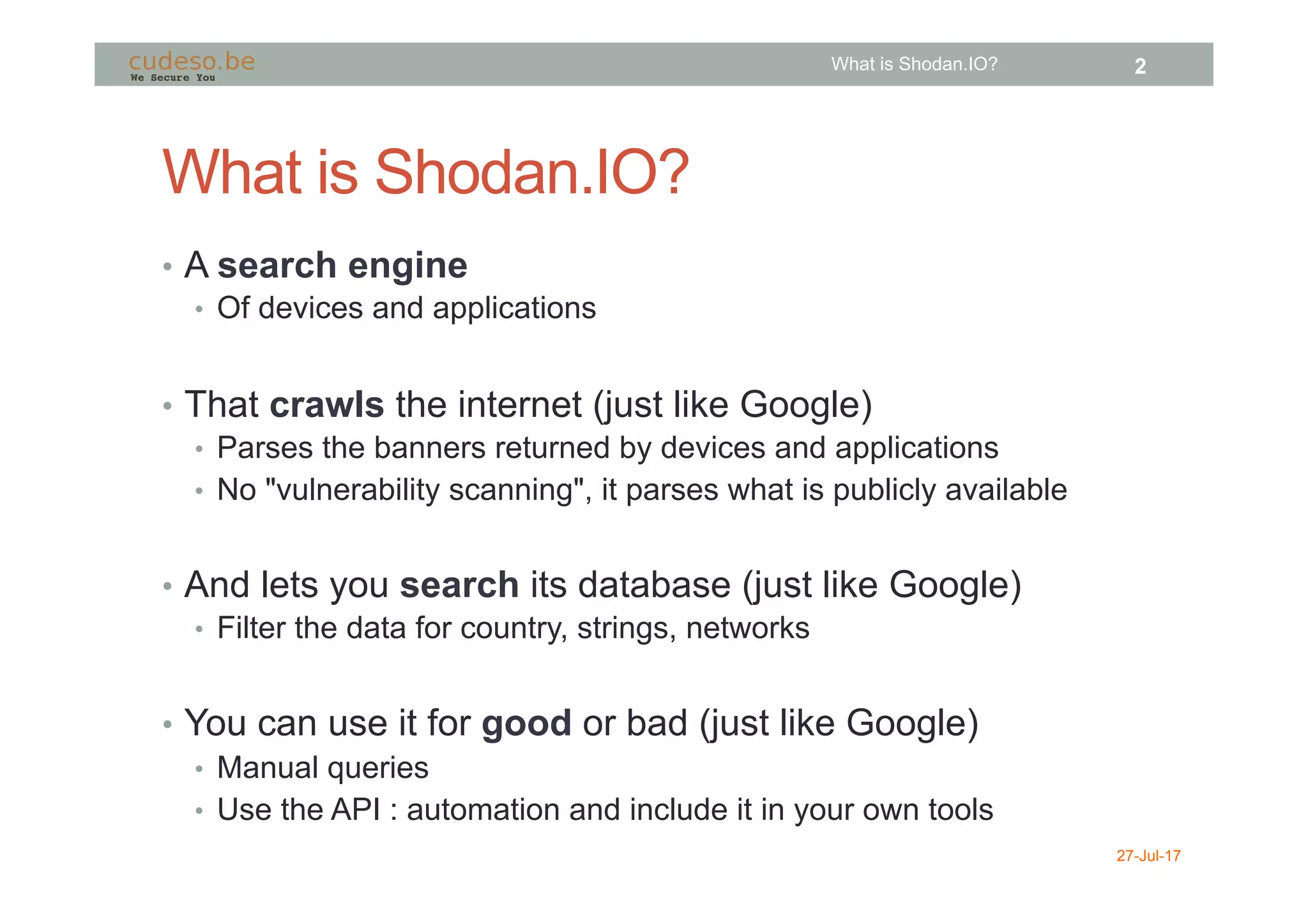 What is shodan | PDF