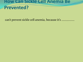 What is sickle cell anemia | PPT