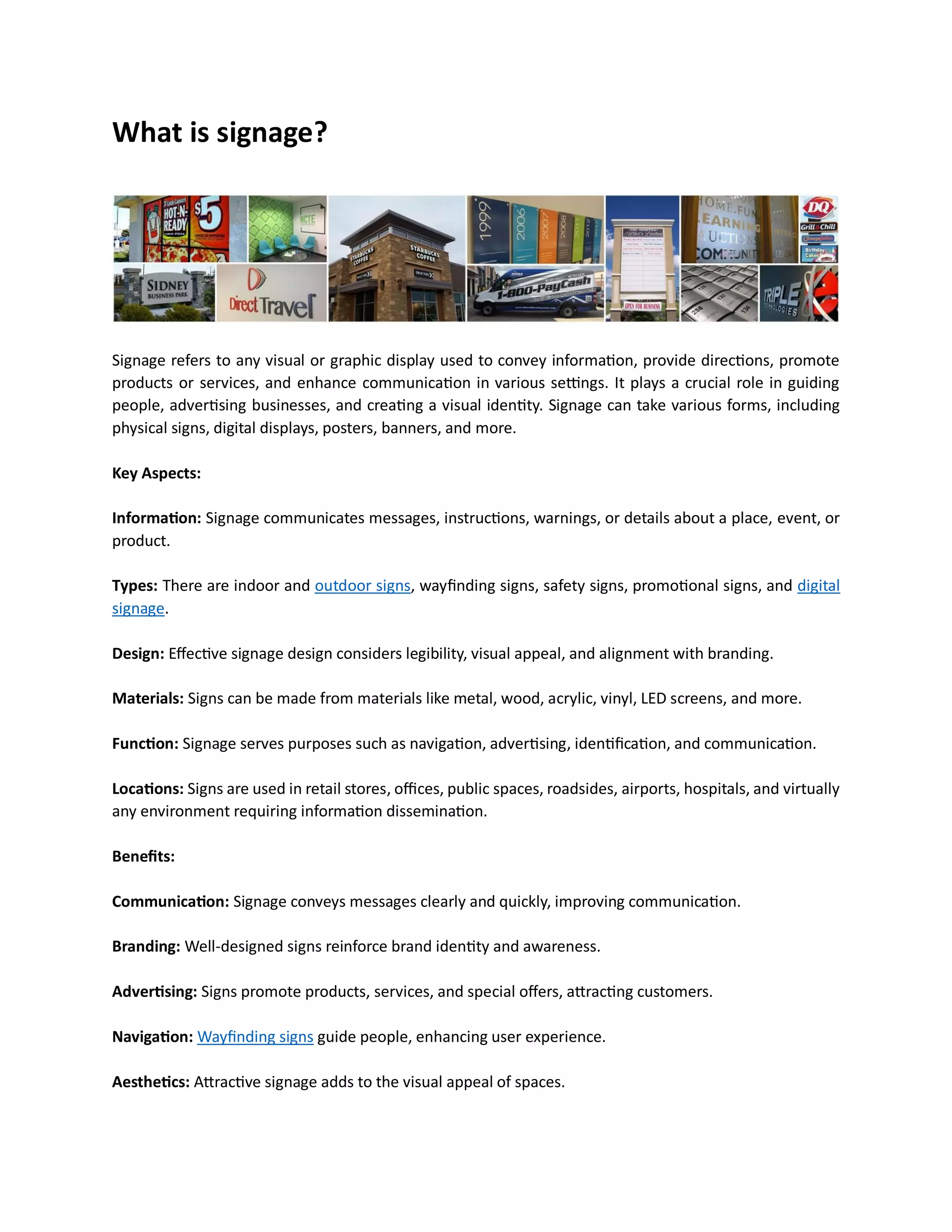 What is signage ? | PDF