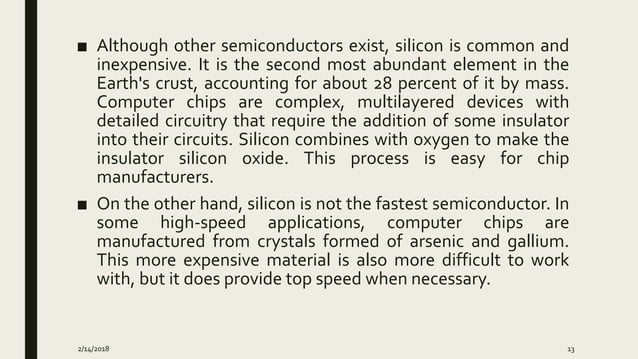 What is silicon chips | PPTX | Chemistry | Science