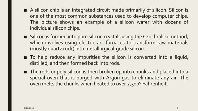 What is silicon chips | PPTX | Chemistry | Science