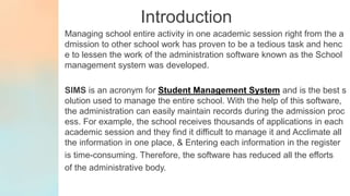 What is SIMS How it helps in Student Information Management.pptx | Free ...