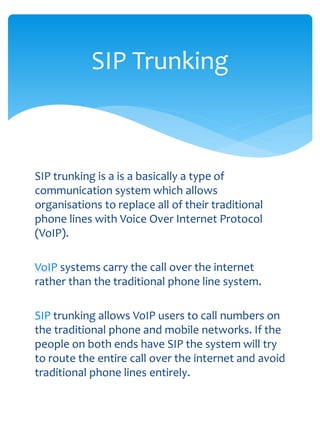 What is SIP Trunking? | PDF