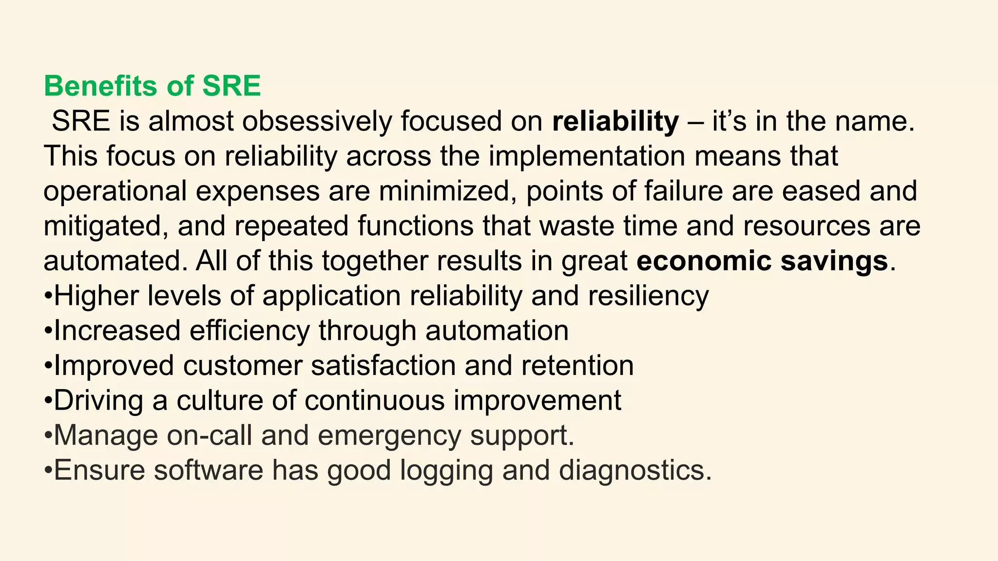 What is Site Reliability Engineering (SRE) | PPTX