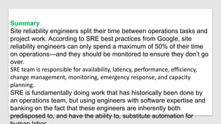 What is Site Reliability Engineering (SRE) | PPTX