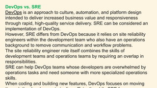 What is Site Reliability Engineering (SRE) | PPTX