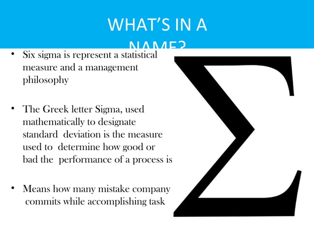 What is six sigma pgp | PPT