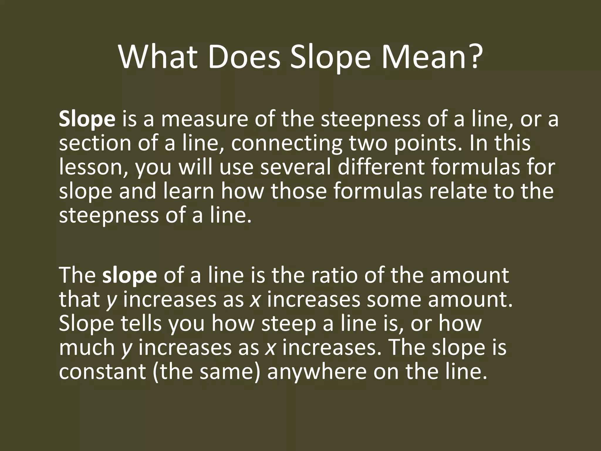 What is Slope? | PPTX
