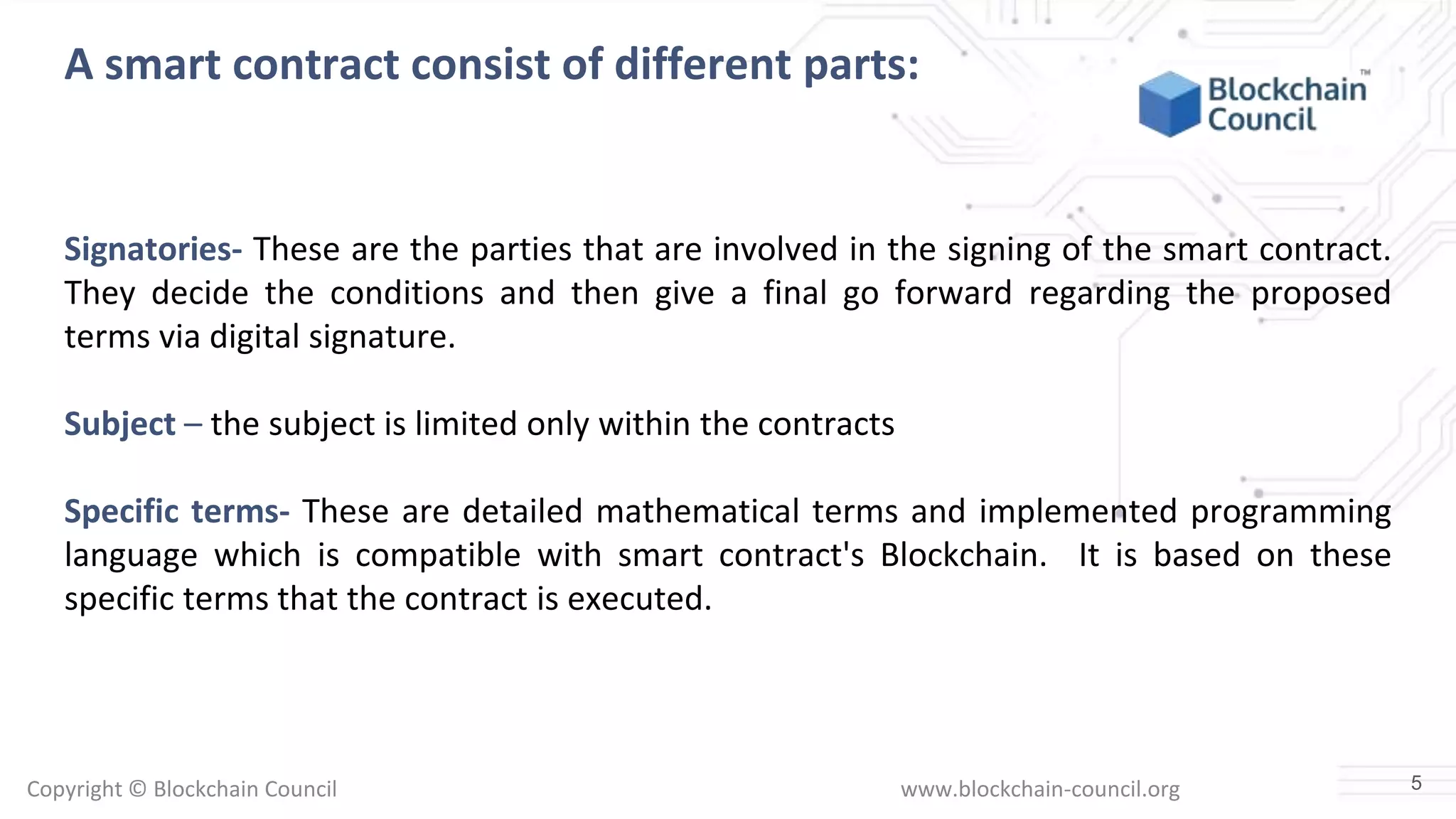 What is smart contract and how does it work | PPTX | Stocks and Bonds | Personal Investing