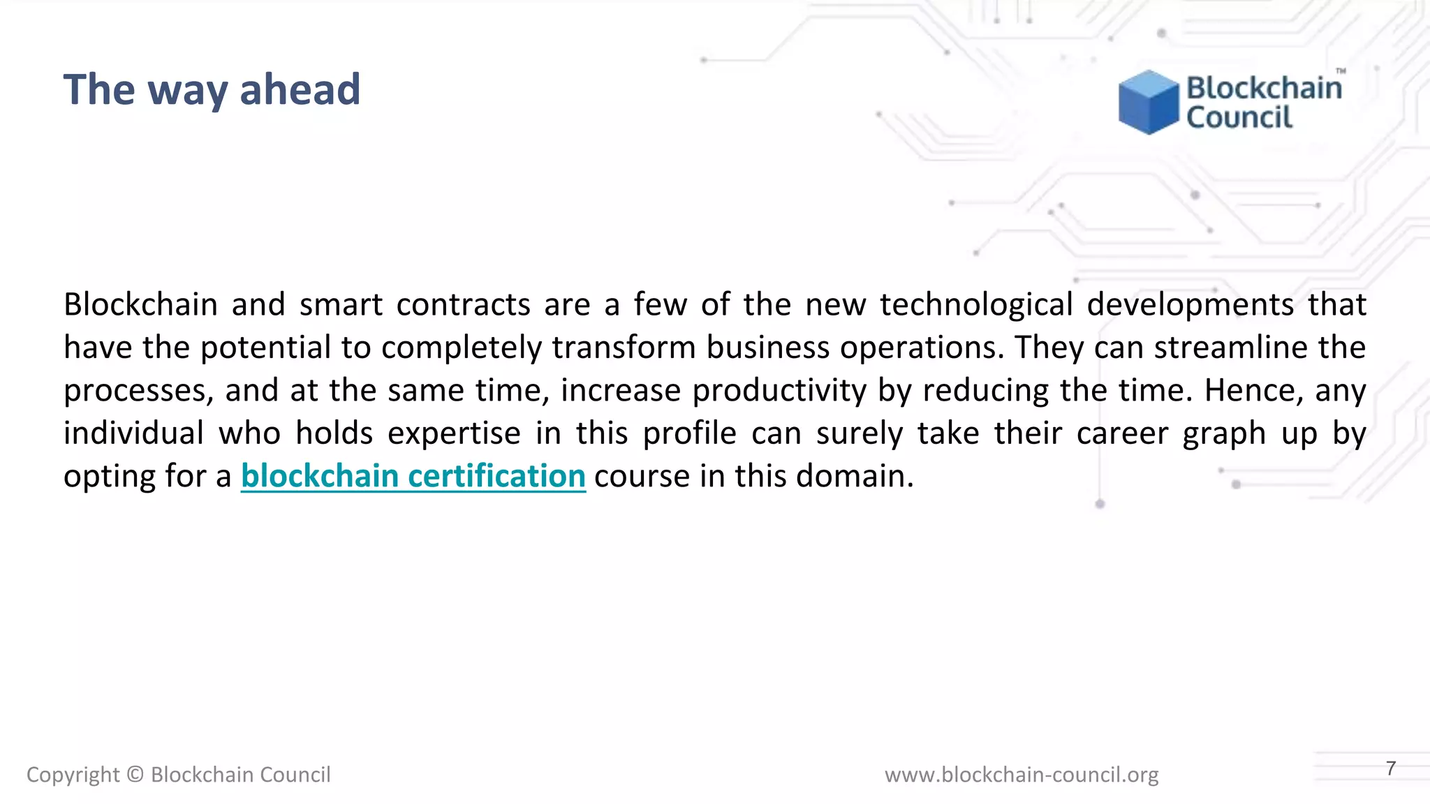 What is smart contract and how does it work | PPTX | Stocks and Bonds | Personal Investing