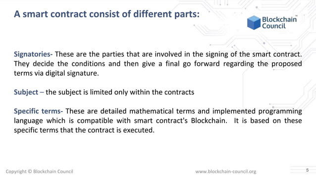 What is smart contract and how does it work | PPTX | Stocks and Bonds | Personal Investing