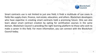 What is smart contract and how does it work | PPTX | Stocks and Bonds | Personal Investing