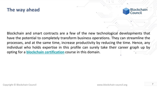 What is smart contract and how does it work | PPTX | Stocks and Bonds | Personal Investing