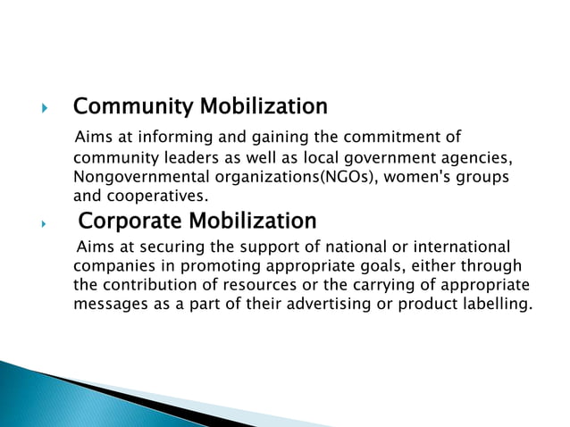 social mobilization and role of media | PPTX
