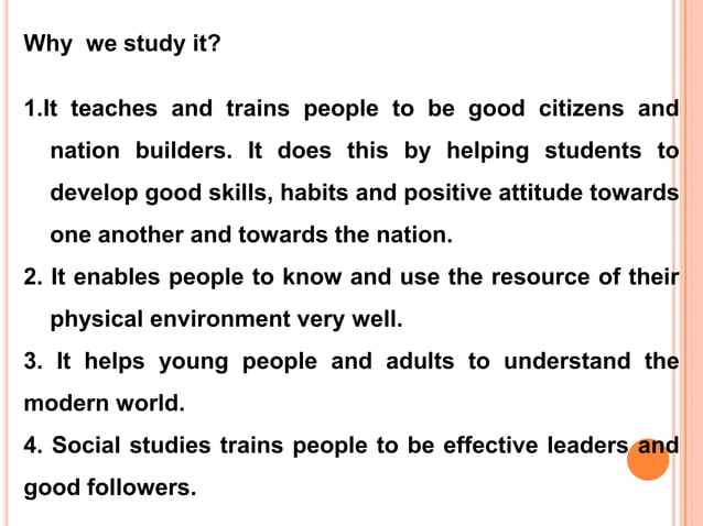 What is social studies ppt | PDF | Education
