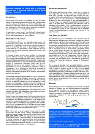 What is Social Therapy? | PDF