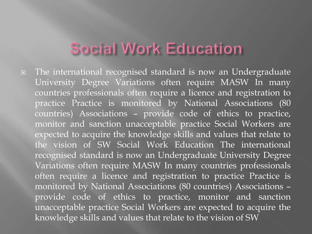 What is social work | PPTX | Undergraduate Education | College Education