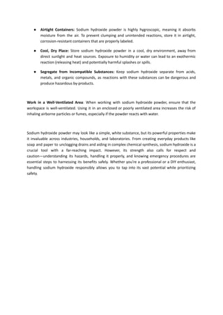 What is Sodium Hydroxide Powder_ Know About Its Applications and Safety ...