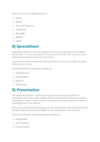 What Is Software and Exploring Its Types A Comprehensive Guide | PDF ...