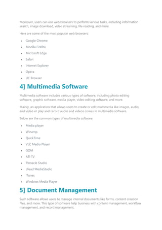 What Is Software and Exploring Its Types A Comprehensive Guide | PDF ...