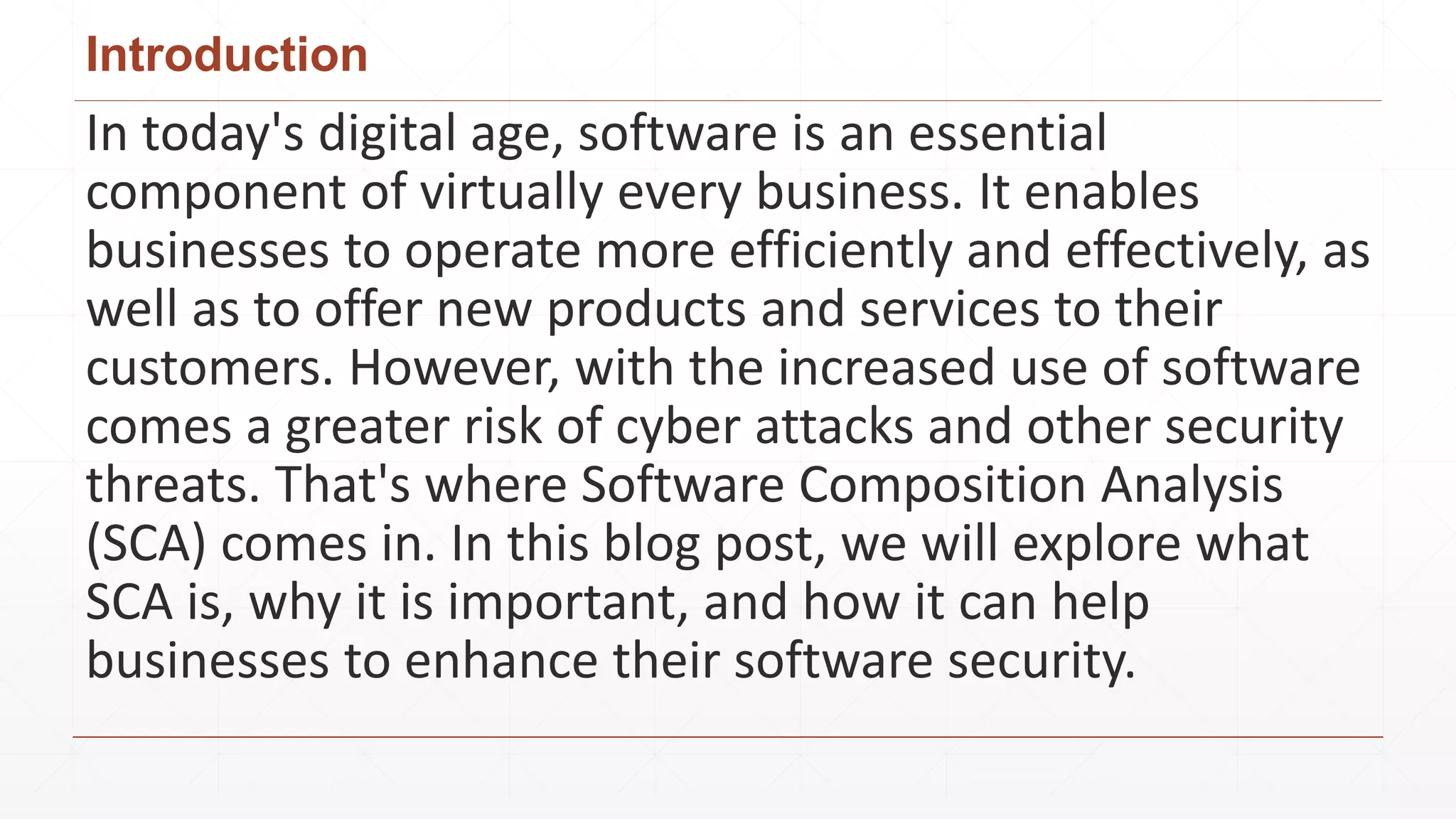 What is Software Composition Analysis and Why is it Important? | PPTX