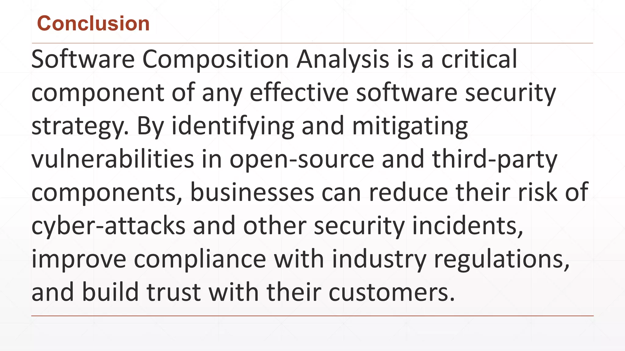 What is Software Composition Analysis and Why is it Important? | PPTX