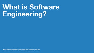 What Is Software Engineering? | PPT