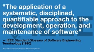 What Is Software Engineering? | PDF