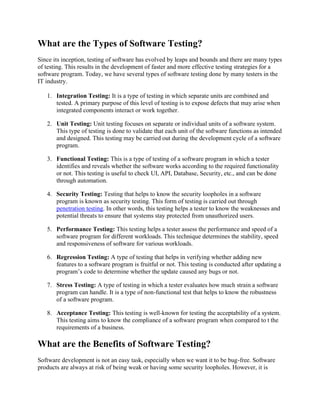 What is Software Testing Definition, Types and Benefits.pdf
