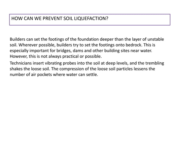 soil liquefaction and quicksand condition | PPTX | Geology | Science