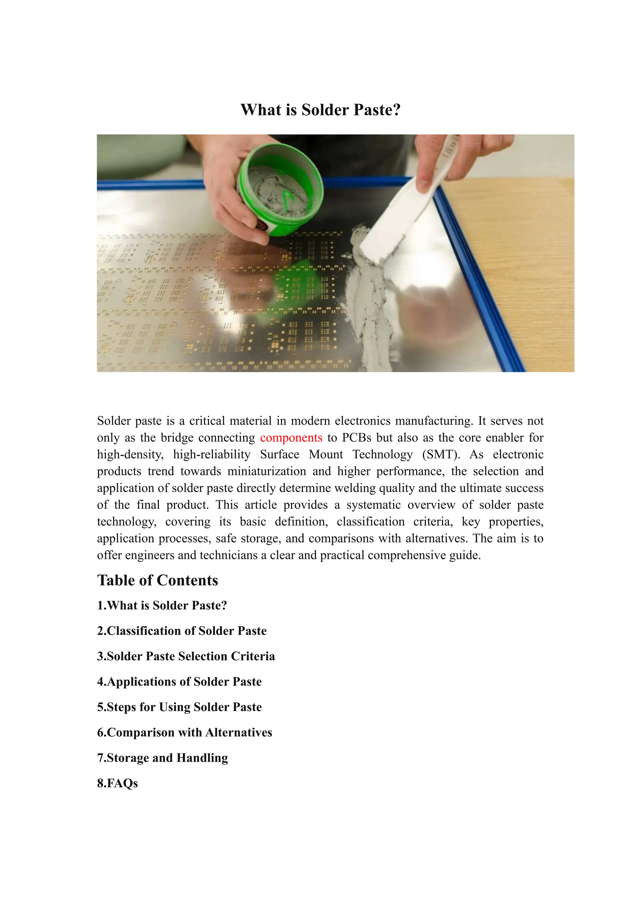 What is Solder Paste What is Solder Paste.docx
