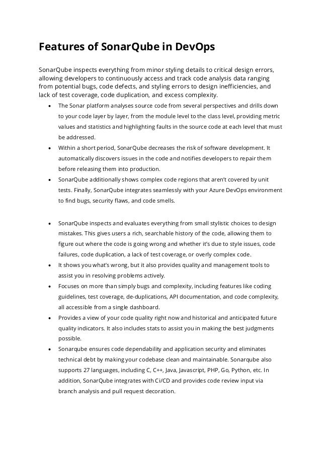 What Is Sonarqube In Devops Pdf