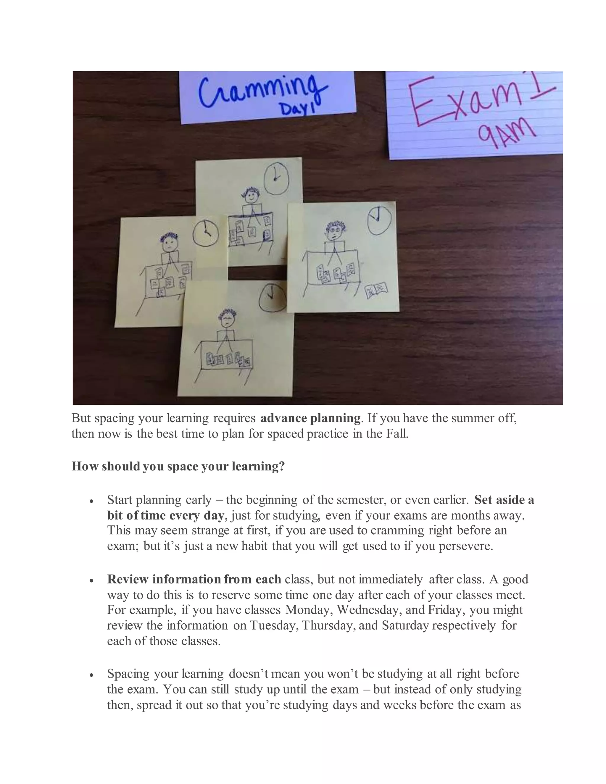 What is spaced practice | DOCX