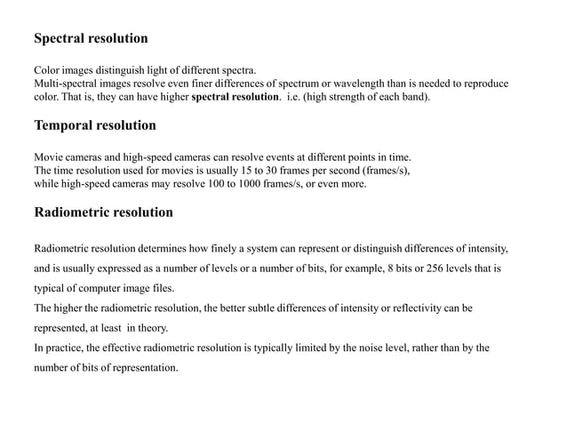 What is spatial Resolution | PPT | Photo Editing Software | Computer Software and Applications