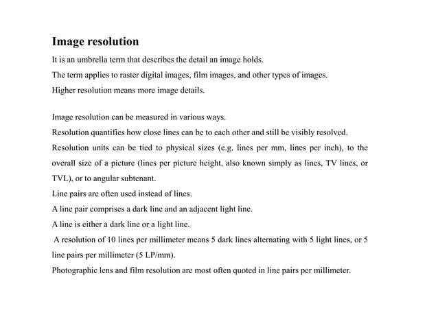 What is spatial Resolution | PPT | Photo Editing Software | Computer ...