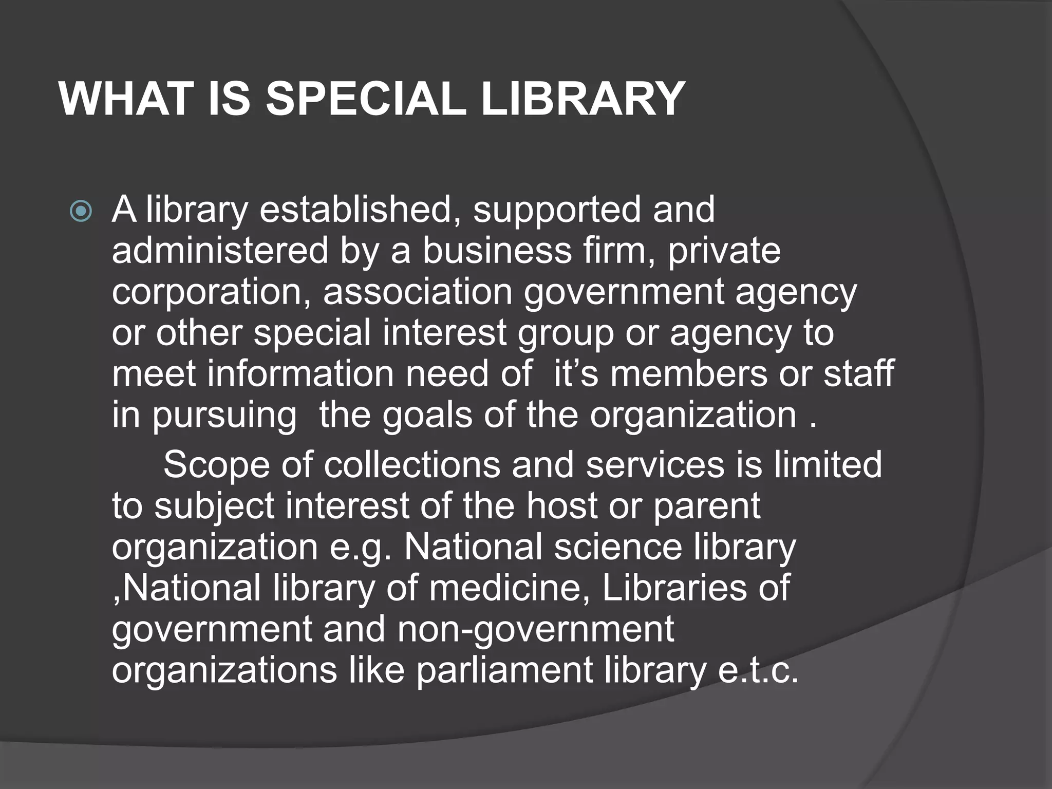 What is special library | PPT