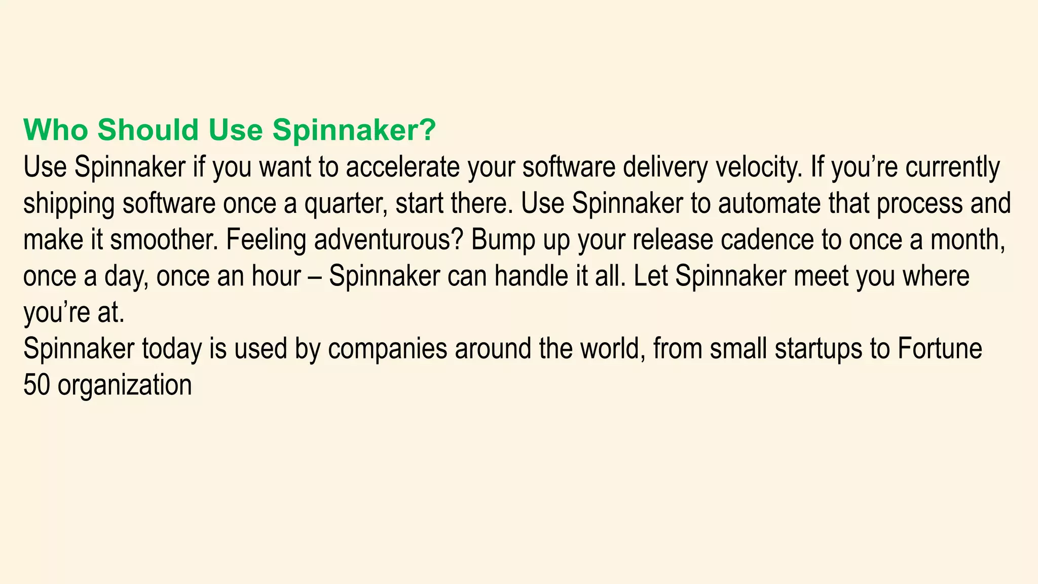 What is Spinnaker? Spinnaker tutorial | PPTX