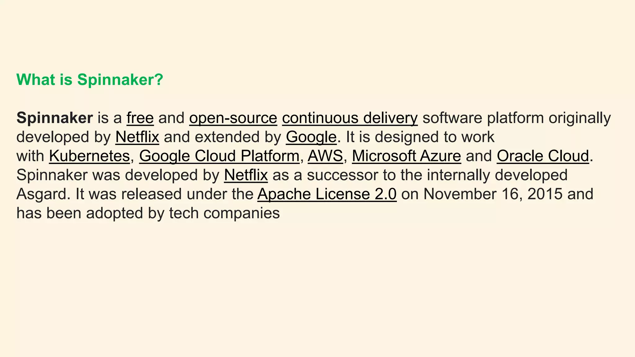 What is Spinnaker? Spinnaker tutorial | PPTX