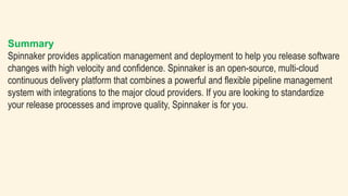 What is Spinnaker? Spinnaker tutorial | PPT